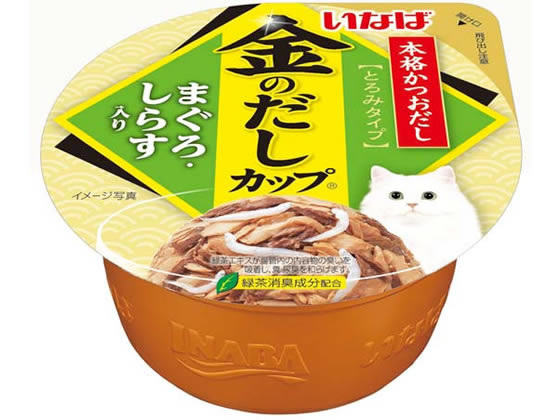 【商品説明】開けやすく、軽いプラスチックカップのウエットフード。まぐろとかつおのフレークにしらすをトッピングし、焼津産かつおの本格だしを加えました。【仕様】●内容量：70g●一般食●とろみタイプ●緑茶消臭成分配合●タイ産●プラスチックカップ...