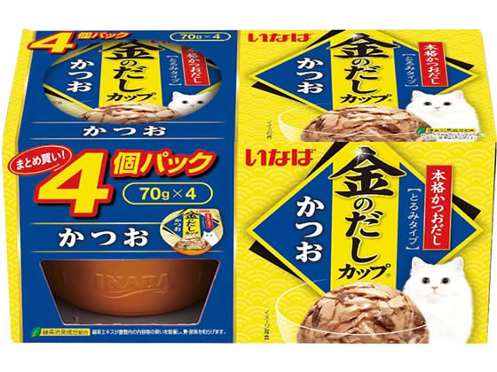 【商品説明】開けやすく、軽いプラスチックカップのウエットフード。かつおを丸ごとフレークし、焼津産かつおの本格だしを加えました。【仕様】●キャットフード（一般食）●とろみタイプ●緑茶消臭成分配合●プラスチックカップ●注文単位：1パック（70g...