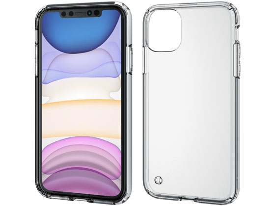 【商品説明】端末のデザインを損なわず、最もシンプルなスタイルで衝撃から守るiPhone　11用ハイブリッドケースです。軽くて丈夫なポリカーボネートと弾性のあるTPUの2種類の素材を使用しています。最も大きな衝撃が予想される四つ角にエアクッシ...