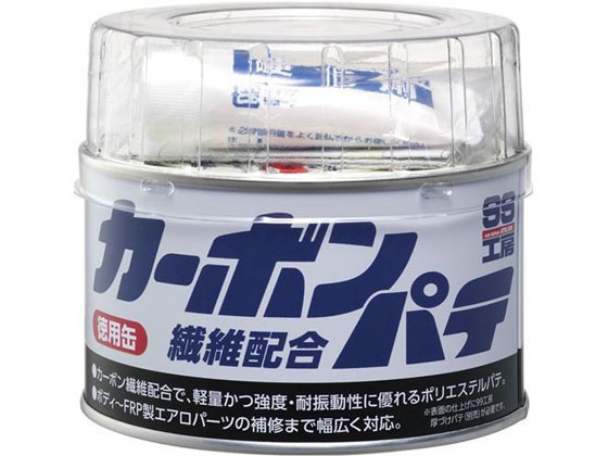 【商品説明】カーボン繊維配合で、軽量・強度、耐震動性に優れたポリエステル樹脂性パテ。【仕様】●内容量：主剤：320g　硬化剤：15g●サイズ：高さ88mm×幅102mm×奥行102mm【備考】※メーカーの都合により、パッケージ・仕様等は予告...