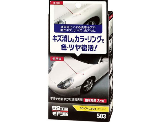【商品説明】塗装表面の小キズや洗車キズを超微粒子コンパウンドで研磨し、同時に超微粒子カラー顔料を充填、光沢感のあるカラーが復活。【仕様】●対応色：ホワイト●内容量：65g●サイズ：高さ200mm×幅100mm×奥行63mm【備考】※メーカー...