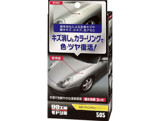 【商品説明】塗装表面の小キズや洗車キズを超微粒子コンパウンドで研磨し、同時に超微粒子カラー顔料を充填、光沢感のあるカラーが復活。【仕様】●対応色：シルバーメタリック●内容量：65g●サイズ：高さ200mm×幅100mm×奥行63mm【備考】...