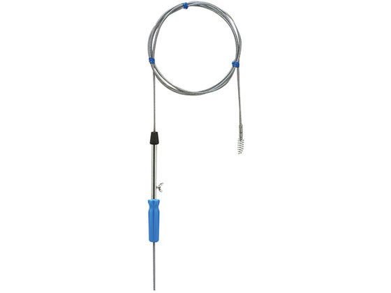 【商品説明】●バネは「折れにくい」強力2重巻、手元が「汚れにくい」水切り付【仕様】●ワイヤー長さ：3m●注文単位：1個【備考】※メーカーの都合により、パッケージ・仕様等は予告なく変更になる場合がございます。【検索用キーワード】三栄水栓製作所...