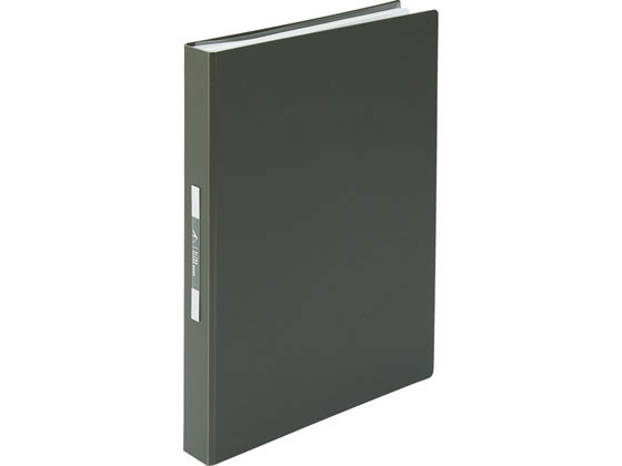 【商品説明】裏表紙には見開きオープンポケット付き。A3用紙も見開きで確認できます。クリヤーポケットの間に挟めばしおりになります。書類の量に合わせて背幅が広がるダブルヒンジ加工。【仕様】●色：オリーブ●サイズ：A4・S型●外寸法：縦308×横...