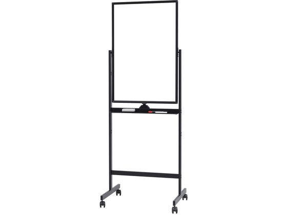 【商品説明】スチールタイプのホワイトボードは軽さが魅力。移動やレイアウト変更にも対応がしやすい構造です。ワンタッチで板面がクルッと回転、カチッと固定！たっぷり書ける両面タイプです。ストッパー付きのキャスター付きで移動も楽々。用途に合わせて高...