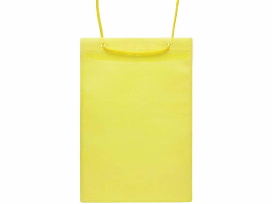 【商品説明】ハガキ用サイズ。表示面は不織布を使用【仕様】●色：黄●サイズ：表示面／168×115mm、最大収納寸法／104×148mm●紐：100cm●材質：表示面／PP（不織布）、紐／ナイロン●注文単位：1袋（50枚入）●GPNエコ商品ね...