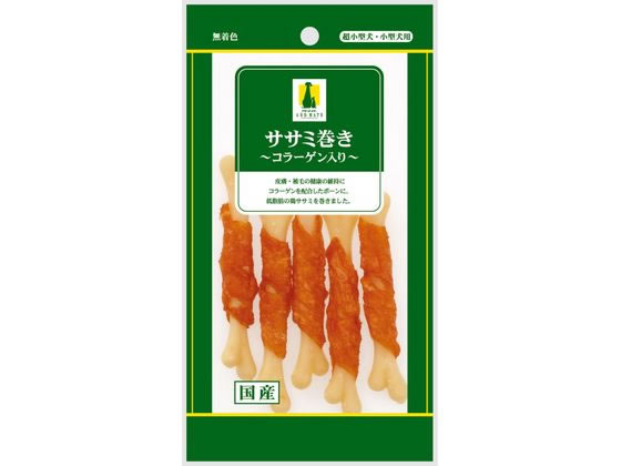 【商品説明】皮膚・被毛にうるおいを与えるといわれるコラーゲンを配合したボーンに低脂肪の鶏ササミを巻きました。ハーブ＆クロロフィル配合。【仕様】●原材料：鶏ササミ、でんぷん類、米粉、乳たん白、コラーゲン、植物性油脂、脱脂大豆、ゼラチン、食塩、...