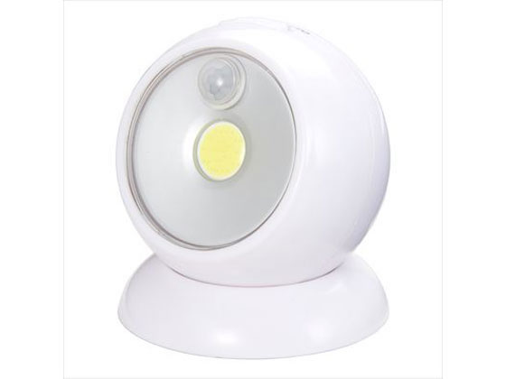 【商品説明】簡単に移動できる乾電池式です。【仕様】●乾電池式●検知方法：人感・明暗センサー●点灯形式：常時点灯、人感・明暗センサー●光源：白色LED（交換不可）●色温度（K）：約6000●使用電池（別売）：単4形乾電池×3本●電池寿命：約1...