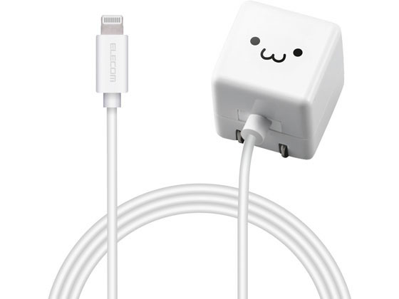 【商品説明】家庭用コンセントからLightningコネクタ搭載のiPhoneやiPodを充電できるLightningケーブル一体型のAC充電器です。　携帯に便利なコンパクト設計のかわいいキューブ型デザインを採用しています。　Lightnin...