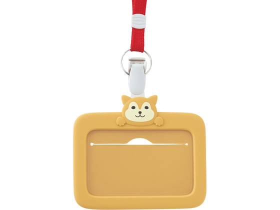 【商品説明】背面にはメモなどが入るスリットポケット付き。事故防止安全パーツ付き。【仕様】●色：シバイヌ●外寸法：縦90×横105×高さ6mm（ホルダー部）●材質：カバー／シリコーンゴム、プレート／ポリカーボネート、ストラップ／ポリエステル●...