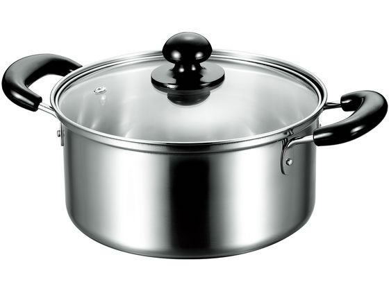 【仕様】●製品サイズ（mm）：335x237x165●生産地：中国●材質：本体／ステンレス鋼（底の厚さ0．45mm）、フタ／強化ガラス、ハンドル・ツマミ／フェノール樹脂●適正容量：4．5L【備考】※メーカーの都合により、パッケージ・仕様等は...