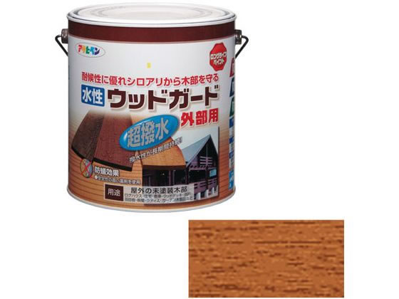 【商品説明】●木目を生かした美しいステイン仕上げができ、日光や雨に強く耐候性が優れています。●シロアリ、キクイムシ、腐れ、カビに対して、長期間強い効果を発揮します。●撥水剤の配合により、塗装直後から長期間撥水性を維持し、木部を保護します。●...