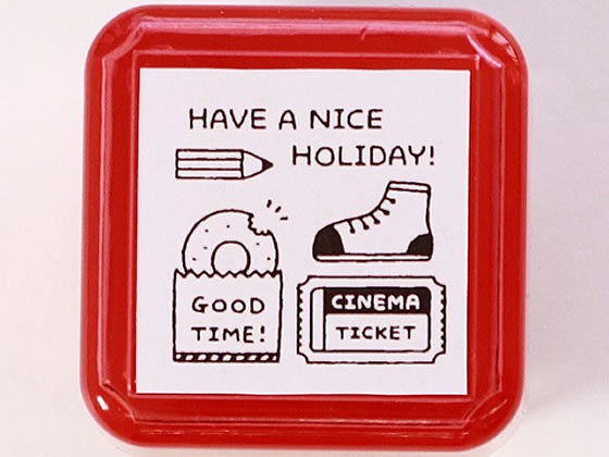 【商品説明】消しゴムはんこ作家・イラストレーターのericさんデザイン。スタンプ台なしでポンポンおせる浸透印タイプ。スケジュール調やノートをかわいらしくデコレーション。手作りカード作成や付せんにもオススメです。【仕様】●印面サイズ：21mm...