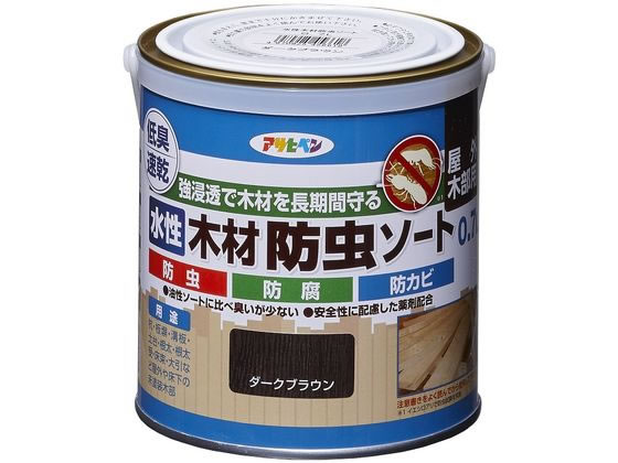 【商品説明】安全性に配慮した薬剤を配合した屋外木部専用防虫・防腐処理剤。浸透性に優れ、長時間木材を保護。水性なので取扱いが簡単・低臭。【用途】適した場所：屋内区分　屋外用。杭、板塀、溝板などの屋外未塗装木部の防虫・防腐。土台、根太、根太受、...