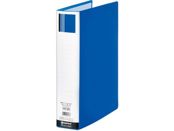 【商品説明】両開きパイプ式ファイル【仕様】●規格：A4タテ●外形寸法：縦307×横243mm●とじ厚：50mm●背幅：66mm●収容枚数：500枚●色：青●穴数：2穴●穴間隔：80mm●背見出し交換：可●材質：表紙＝オレフィンペーパー貼※イ...