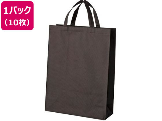 【仕様】●色：ブラウン●耐荷重：約13kg●外寸：幅320×高さ450×マチ120mm●材質（本体）：ポリプロピレン不織布（100g／m2）●底板：有（ボール紙）●マチの有無：有●注文単位：1パック（10枚）【備考】※メーカーの都合により、...