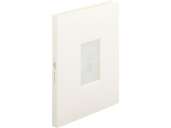 【商品説明】トップインタイプ。両面ポケット。抜け落ち防止のフラップ付き。スリーブに入れた状態で収容できる。表紙にはお気に入りの1枚を飾れる窓ポケット付き。収容量に合わせて背幅が広がる。【仕様】●色：ミルキーホワイト●サイズ：縦283×横22...