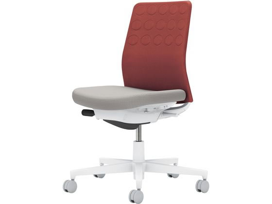 【商品説明】一人ひとりが働きやすい空間へ。インテリアフレンドリーなタスクチェアー【仕様】●品番：C03−W200W−WE2AGX1●カラー：本体／ホワイトグレー●カラー：座／ライトグレー、背／パーシアンレッド●ランバーサポート：なし●外寸法...