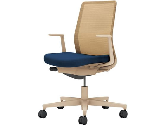 【商品説明】一人ひとりが働きやすい空間へ。インテリアフレンドリーなタスクチェアー【仕様】●品番：C03−Z110U−ZT7YKX1●カラー：本体／ソフトベージュ●カラー：座／ネイビー、背／ソフトベージュ●ランバーサポート：なし●外寸法：幅7...