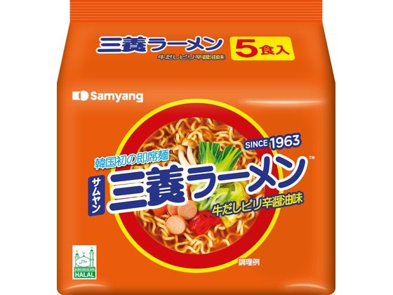 【商品説明】1963年誕生の「元祖」韓国即席麺です。優しいコクともちもちの麺に、牛だしピリ辛醤油味のスープがよく合います。【仕様】●注文単位：1パック（5食）【備考】※メーカーの都合により、パッケージ・仕様等は予告なく変更になる場合がござい...