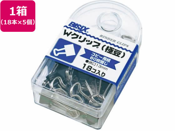 【仕様】●寸法：挟み口13mm●色：本体／黒、アーム／シルバー●材質：鋼鈑、鋼線●注文単位：1箱（18本×5個）【備考】※メーカーの都合により、パッケージ・仕様等は予告なく変更になる場合がございます。【検索用キーワード】ミツヤ　みつや　mi...