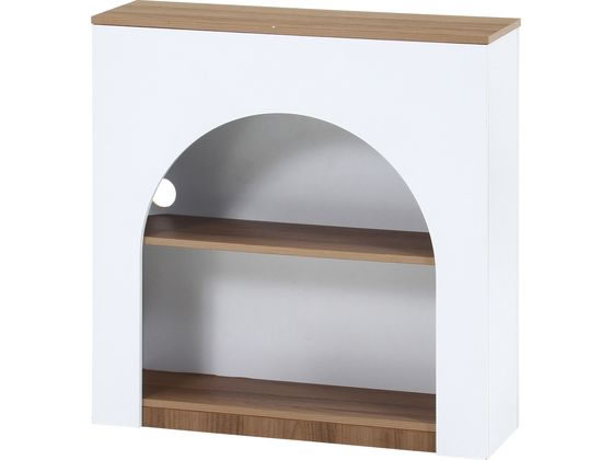 【商品説明】アーチ型のデザインが印象的なマントルピースは置くだけでお部屋をおしゃれに彩ってくれます。棚は幅76×奥行22cmでお気に入りの雑貨をたっぷり収納できます。奥行25cmとスリムなタイプなので、お部屋に圧迫感を感じさせません。【仕様...