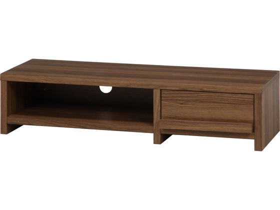 【商品説明】落ち着いたブラウンカラーでお部屋に合わせやすく、馴染みやすいデザインです。幅120×奥行39cmで、インテリアも楽しみながら広々と使えるサイズ感。天板耐荷重は40kgです。幅68．5×高さ17cmの収納スペースで、AV機器やゲー...