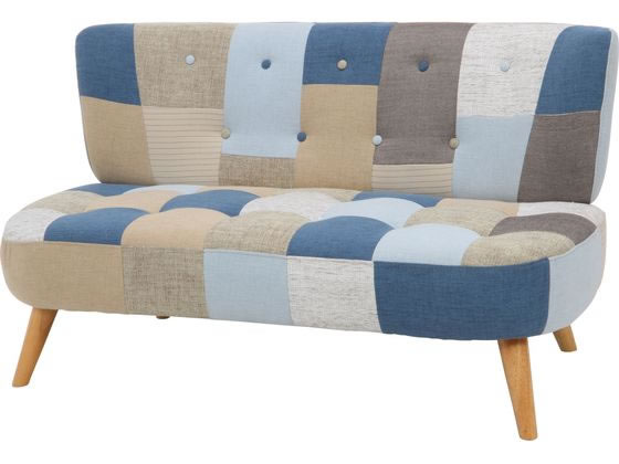 【商品説明】カラフルなパッチワークデザインのソファは、お部屋の印象をパッと明るくしてくれます。オシャレなくるみボタンがソファの華やかさをより際立たせます。通気性がよく夏はサラッと、冬は冷たさを感じさせず、年中快適に過ごせます。【仕様】●サイ...