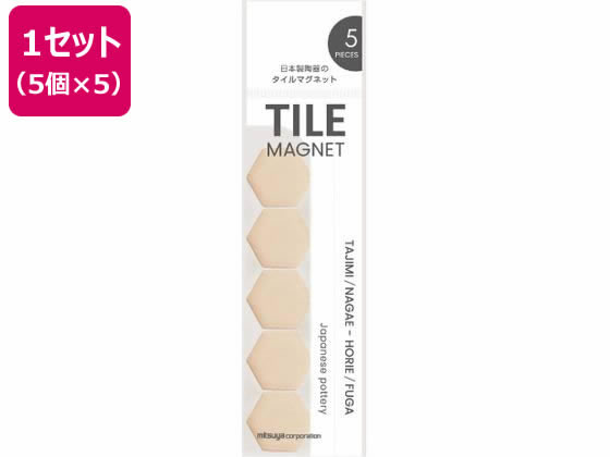 【商品説明】岐阜県多治見市のタイルを用いたインテリア文具【仕様】●寸法：本体サイズ：19mm×19mm×8mm●材質：陶土・異方性フェライト磁石●包装：フックの出来るPP袋●入数：5個●注文単位：1セット（5個入）×5【備考】※メーカーの都...