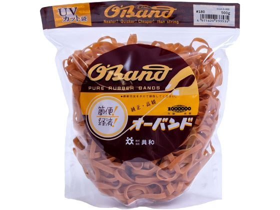 【仕様】●番手：＃180●色：アメ色●容量：500g●折径（内径）：60mm（38mm）●材質：天然ゴム●推奨結束範囲：210〜250mm●切幅：6mm●厚み：1．1mm●入数：約645本●注文単位：1袋※内容量の本数は、平均値から求めた参...