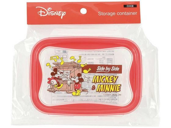 【商品説明】●大人気のディズニーキャラクター「ミッキー＆ミニー」がデザインされた保存容器です。●フタとパッキンが一体になっており、取り外して洗う手間がなく清潔に保てます。●中身が見える透明ケースで、作り置きおかずや食材などを入れるのに重宝し...