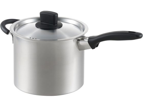 【商品説明】200VのIHクッキングヒータで使用可能。蓋が転がりにくいツマミ形状。鍋本体に目盛付（500・1000・1500・2000・2500）【仕様】●材質：本体／ステンレス鋼、蓋／ステンレス鋼、取っ手／フェノール樹脂、台座／66ナイロ...