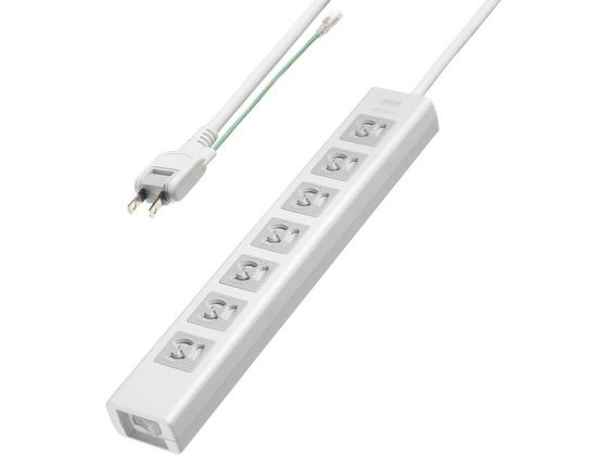 【商品説明】集中スイッチで7個口を一括でオン／オフすることができます。差込口は、3P抜け止めシャッター仕様の7個口タップです。プラグはトラッキング火災予防に有効な絶縁キャップ付き2Pスイングプラグを採用しています。スチールデスクなどに仮固定...