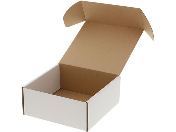 【商品説明】表面が白い段ボール材質の無地箱です。組立式（フタ・身一体式）【仕様】●カラー：白●サイズ：内寸法：175×175×高75mm●材質：白Eフルート段ボール●入数：10枚【備考】※メーカーの都合により、パッケージ・仕様等は予告なく変...