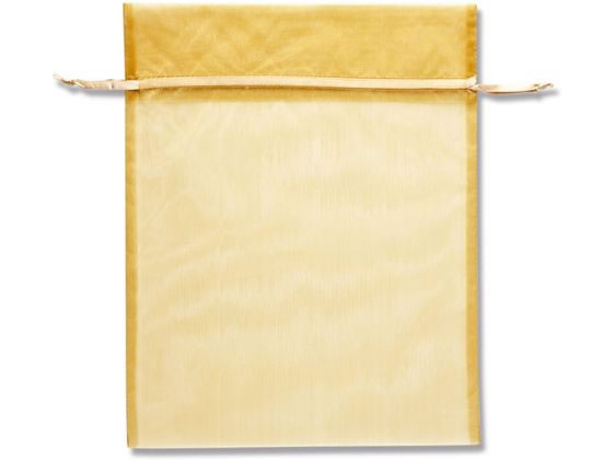 【商品説明】ギフトに最適なシースルーの巾着バッグ。左右のリボンを引っぱるだけのお手軽ラッピングが楽しめます。【仕様】●カラー：ゴールド●サイズ：幅280×高350mm●材質：本体（ナイロン）リボン（ナイロン）●入数：1束／10枚【備考】※メ...