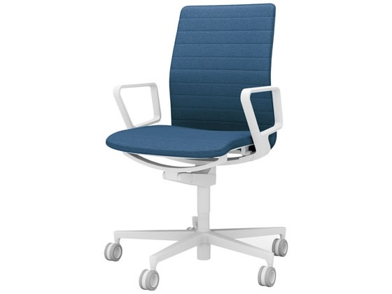 【商品説明】親しみやすいデザイン性とタスクチェアーとしての確かな機能性を両立。風合い豊かな張地を多数ラインアップし、幅広いシーンに対応します。【仕様】●品番：C01−W152CU−WT7T74●カラー／［本体］ホワイト［張地］ネイビー●外寸...