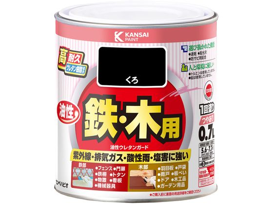 【商品説明】●ウレタン樹脂配合だから紫外線・排ガス・雪・酸性雨など外敵から建物を守り、長期間風合い・ツヤを保ちます。●光沢が優れ、鉄部のサビに強い油性タイプ。※溶剤臭が強いので室内での塗装には不向きです。●防サビ配合だから鉄部をサビの発生か...