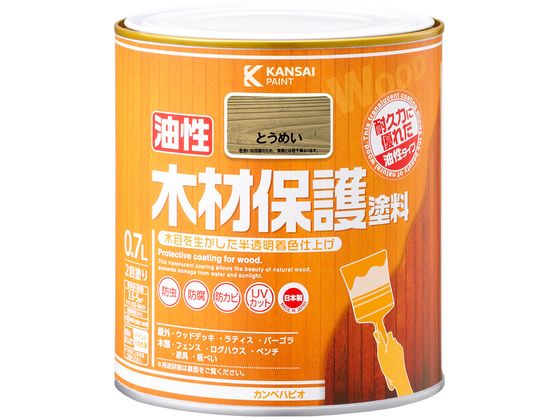 【商品説明】●木目をいかしたまま表面に塗膜を作らず着色するので、木材の持つ自然な風合いを引き立たせます。●木材保護成分も配合されているので防虫・防腐・防カビ・防藻・UVカット効果を発揮します。●浸透性に優れ、耐久力が高い油性タイプ。保護効果...