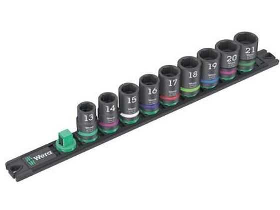 【仕様】●メーカー：Wera●型番：005490●対辺（mm）：13・14・15・16・17・18・19・20・21（9個組）●全長（mm）：38●差込角：1／2”●レールサイズ：370×30mm●ソケットレール付【備考】※メーカーの都合に...