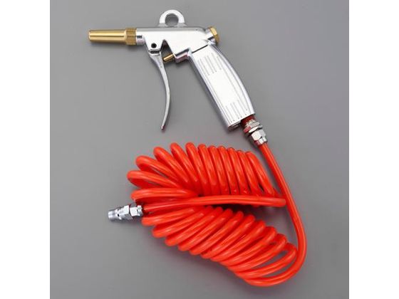 【仕様】●ホースサイズ（内径×外径）：5×8mm●ホース長（使用範囲）：6m（4．5m）●最高使用圧力：1．2MPa●材質：ガン：アルミ製ホース：ウレタン樹脂●ノズル取付ねじ：M12×1．25●ホースがよじれにくいスイベル金具付●静音ノズル...