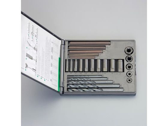 【仕様】●メーカー：STAHLWILLE（スタビレー）●型番：905／25●［セット内容］●下穴用ドリル（5本）●下穴用センターガイド（10個）●スパナアダプター（5個）●エキストラクター（5本）●適合サイズ：3／16”〜5／8”（M5〜M...