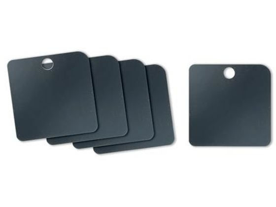【仕様】●材質：アルミ（厚さ1mm）●サイズ（mm）：38×38●穴径（mm）：4．8●色：黒●入数：5枚●アルマイト仕上げで耐食性・耐摩耗性に優れています。【備考】※メーカーの都合により、パッケージ・仕様等は予告なく変更になる場合がござい...