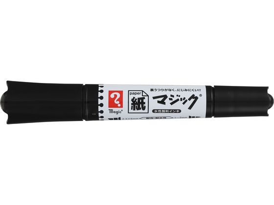 【商品説明】裏うつりがなく、にじみにくい、紙に適した水性顔料マーカーです。引っかかり感がなく、滑らかな書き味が魅力。細書きと太書きのツインタイプで、広い用途に使えます。【仕様】インク色：黒●水性顔料インキ●筆記線幅：太／2．5×6mm、細／...