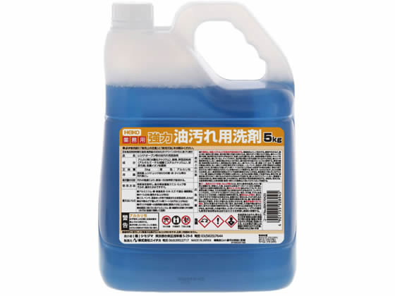 【商品説明】換気扇・レンジ・レンジ周りなどの油汚れや焦げ付き等のしつこい汚れに効果を発揮する苛性ソーダ（水酸化ナトリウム）、界面活性剤（アルキルベンゼンスルホン酸ナトリウム）、溶剤の3種混合洗剤です。ひどい汚れには原液で、軽い汚れには薄めて...