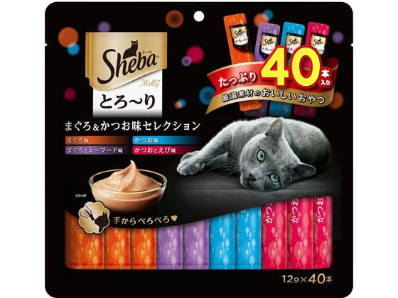 【商品説明】猫ちゃんが手からでも舐めやすいとろーりおやつ。人気の4種をたっぷり入れたセレクションの大容量タイプ。【仕様】●内容量：12g×40本【備考】※メーカーの都合により、パッケージ・仕様等は予告なく変更になる場合がございます。【検索用...