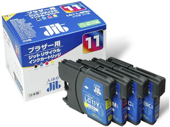【商品説明】ジットのリサイクルインクは使い終わった純正インクカートリッジを回収し、独自で開発した技術を用いてクリーニングやインクの充填をして再度利用できるようにした環境配慮型製品です。【仕様】●色：4色●種別：顔料インク●適応型番：LC11...