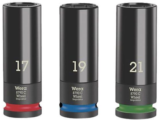 【仕様】●メーカー…Wera●型番…004595●セット内容…3個組●対辺（mm）…17・19・21●全長（mm）…85●差込角…1／2”●軸径（mm）…30・30・32●プラスチックスリーブにより作業速度を高めます。回し作業中の制御が向上...