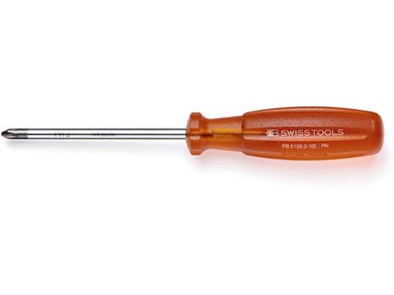 【仕様】●メーカー…PBSWISSTOOLS●型番…PB6190．2−100●先端×軸径…（＋）＃2×6mm●軸長…100mm●全長…205mm●グリップ太さ（mm）…最大：29、最小：16．5●重量（g）…85●適合ねじ…M3〜5●材質…...