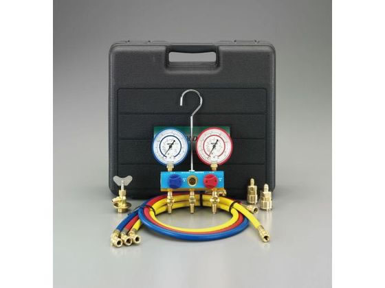 【仕様】●メーカー：ロテックス（ROTEX）●型番：RP7420SBC●圧力範囲（MPa）…連成計：−0．1〜2．5、圧力計：−0．1〜3．5●セット内容…・マニホールド本体＋100cmチャージホース3本・クイックジョイント（高圧側、低圧側...