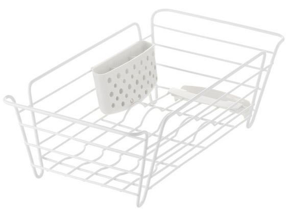 【商品説明】通気性の良いワイヤー水切りです。お茶碗、汁碗などの和食器や深皿もしっかり立てて水切りできます。水切りポケット付きで、しっかり水切りできます。取り付ける位置も使い勝手に合わせて選べます。置き場所に困るまな板も乾かしながら収納できま...
